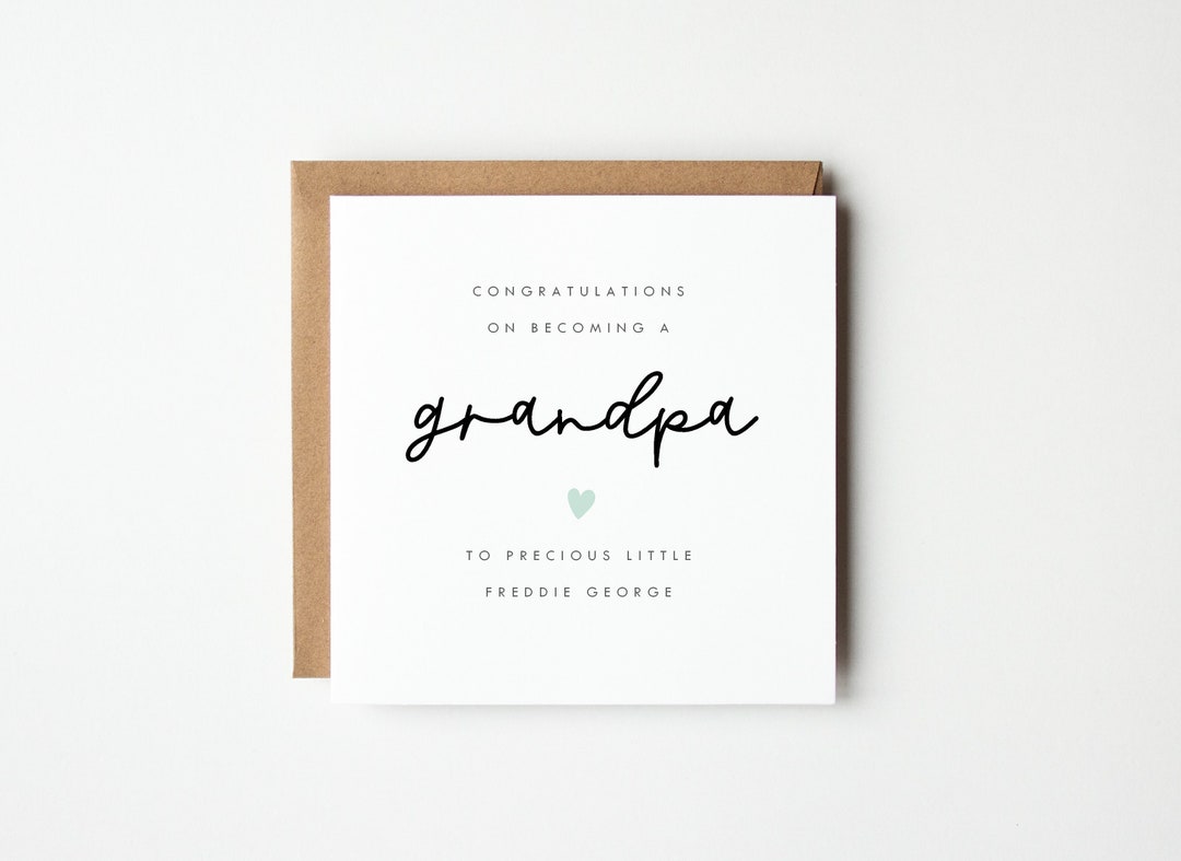 Personalised Congratulations on Becoming a New Grandad Card, New ...