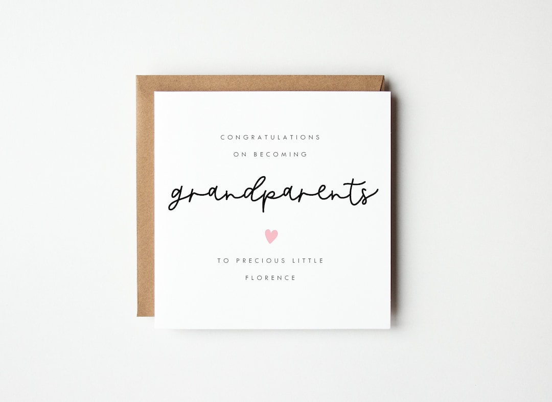 Personalised New Grandparents Card, Personalised New Grandparent Card ...