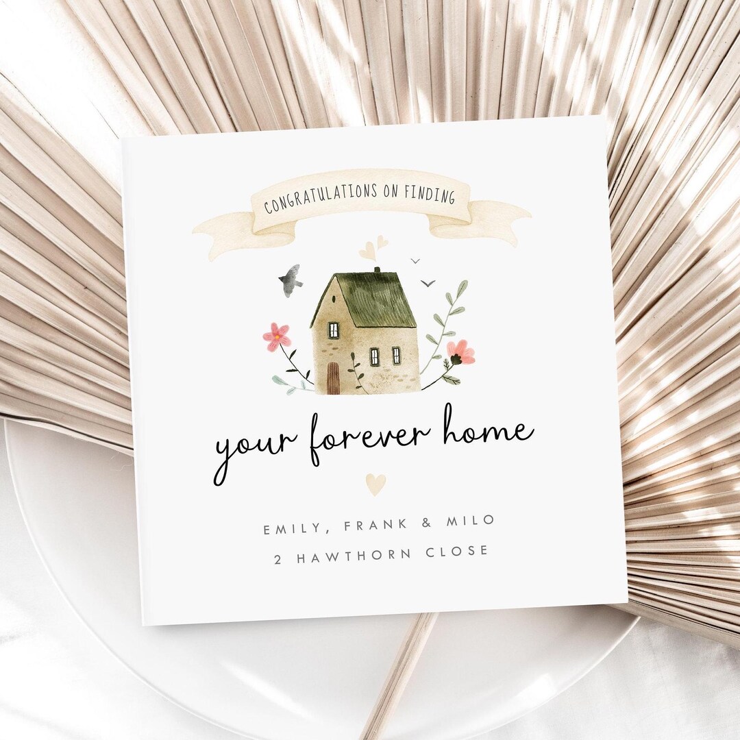 Personalised New Home Card, Happy New Home Card, First Home Together ...