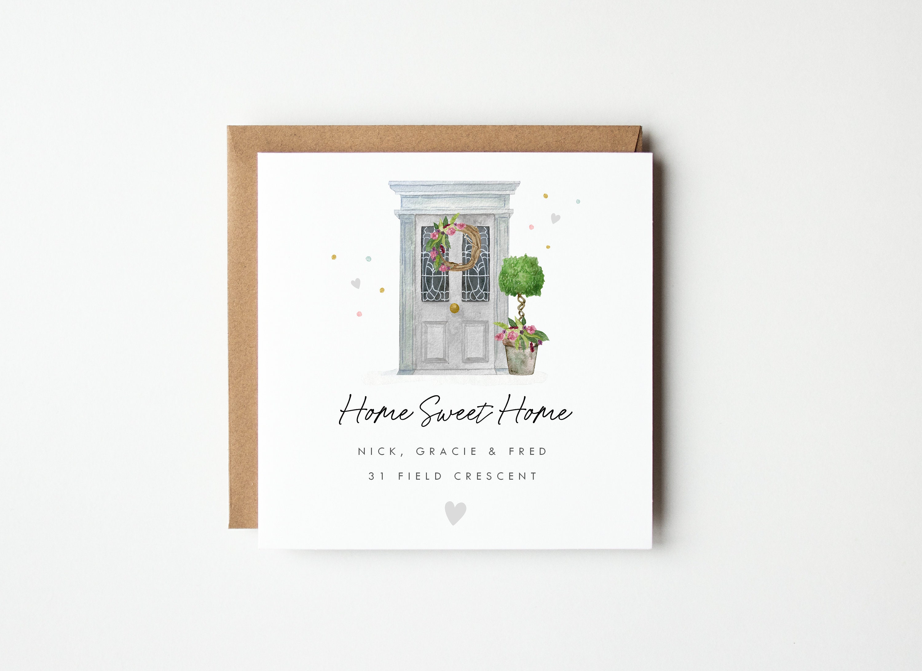 Personalised New Home Card Happy New Home Card Home Sweet - Etsy UK