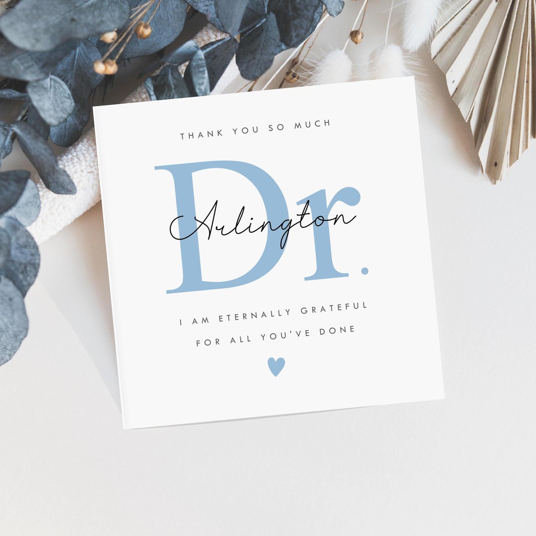 Personalised Doctor Thank You Card, Doctor Ward Thank You Card, Thank ...
