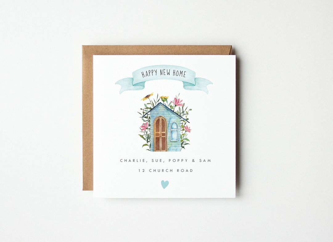 Personalised New Home Card, Happy New Home Card, Home Sweet Home Card ...