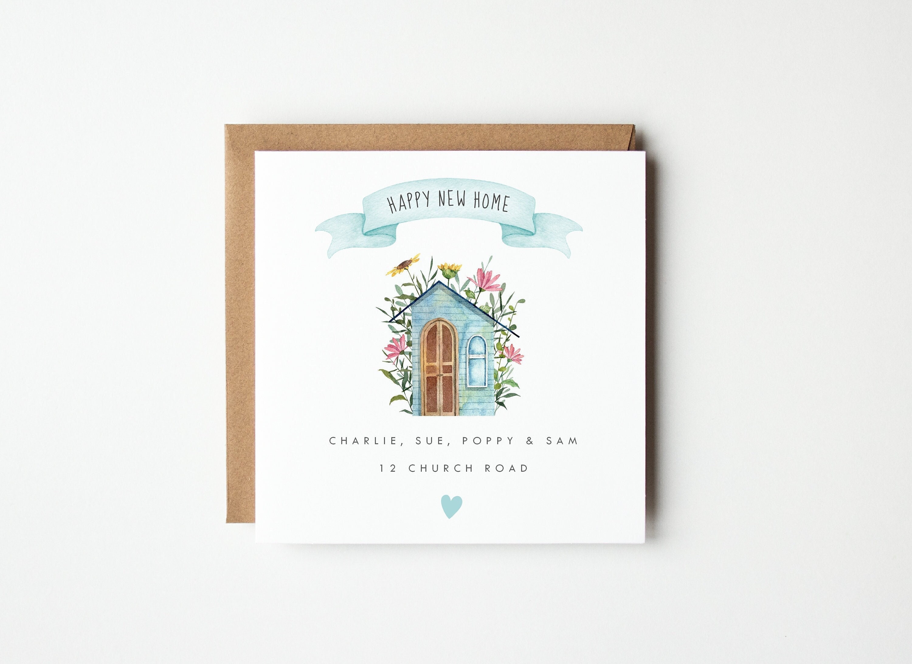Personalised New Home Card Happy New Home Card Home Sweet - Etsy UK