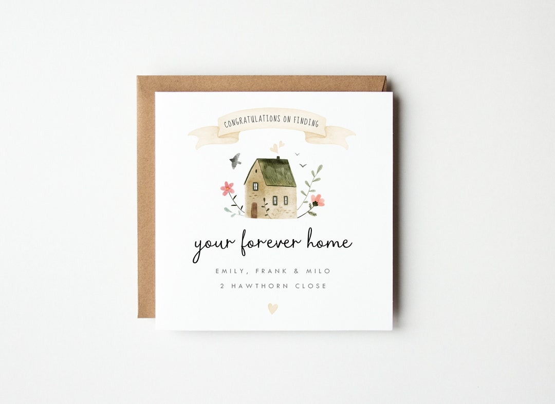 Personalised New Home Card, Happy New Home Card, First Home Together ...