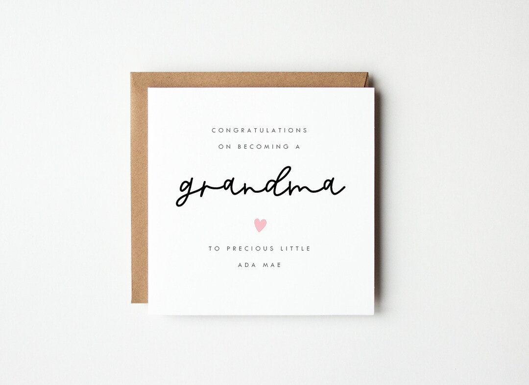 Personalised Congratulations on Becoming a New Grannie Card, New ...