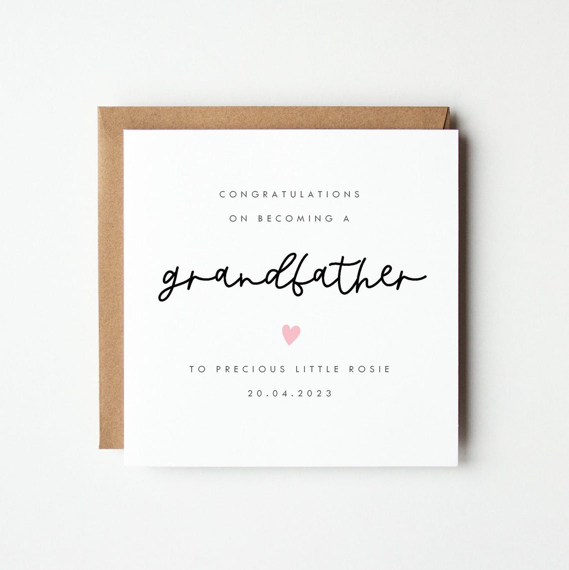 Personalised Congratulations on Becoming a New Grandad Card, New ...