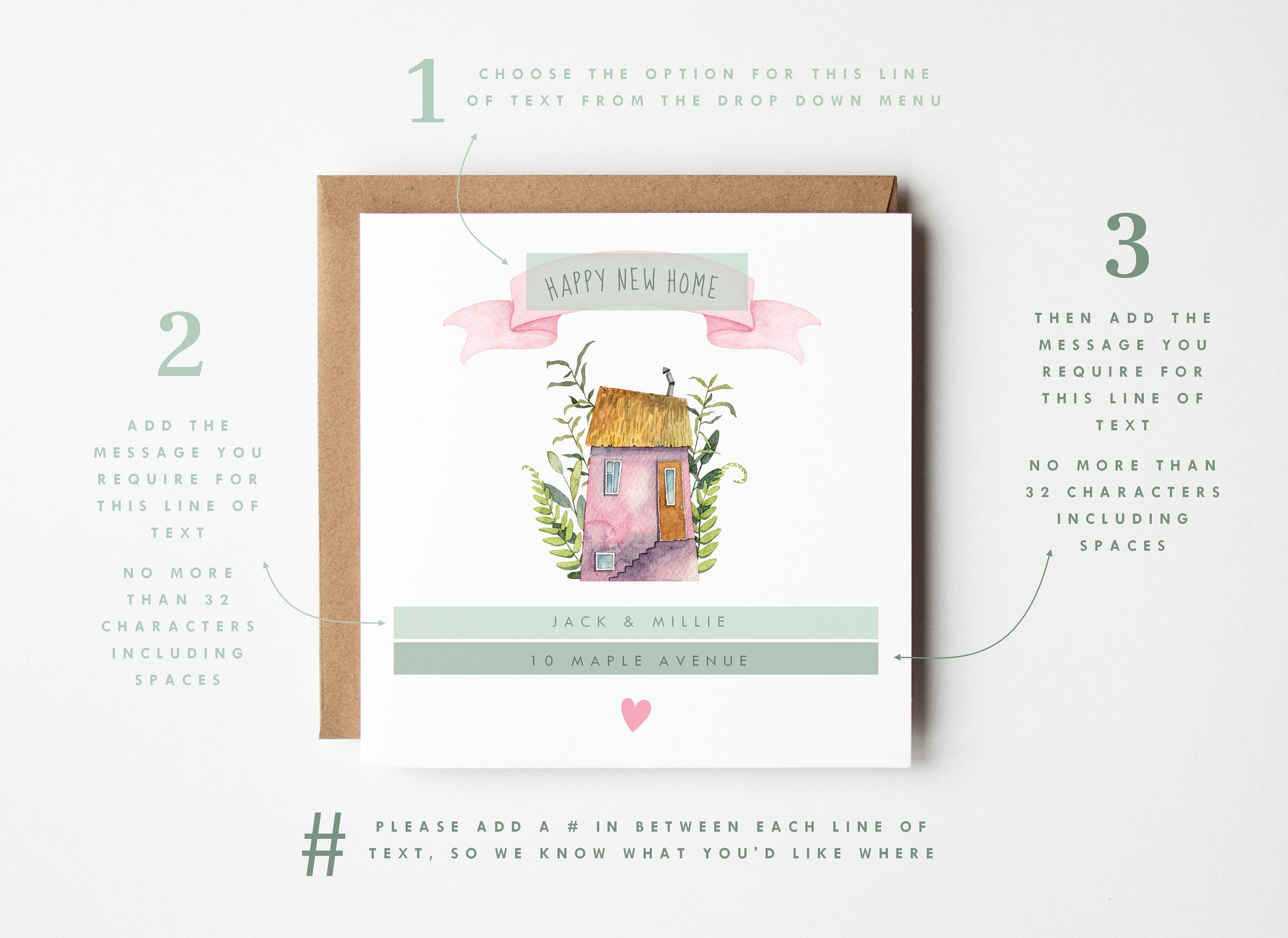 Personalised New Home Card Happy New Home Card Home Sweet - Etsy UK