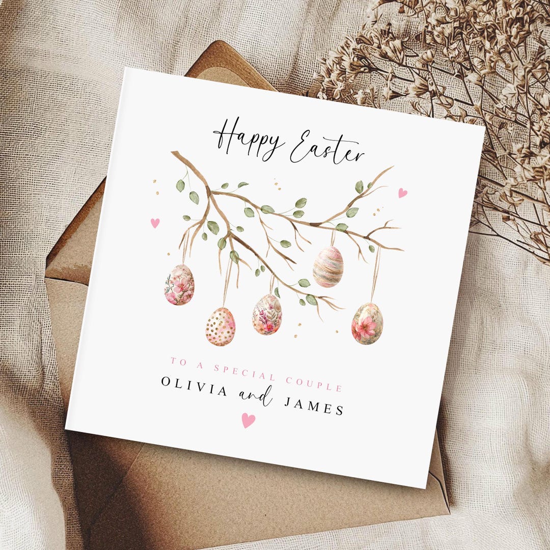 Personalised Easter Card, Special Couple, Son, Daughter, Grandson ...