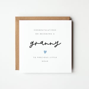 Personalised Congratulations on Becoming a New Granny, Nanny Card, New ...