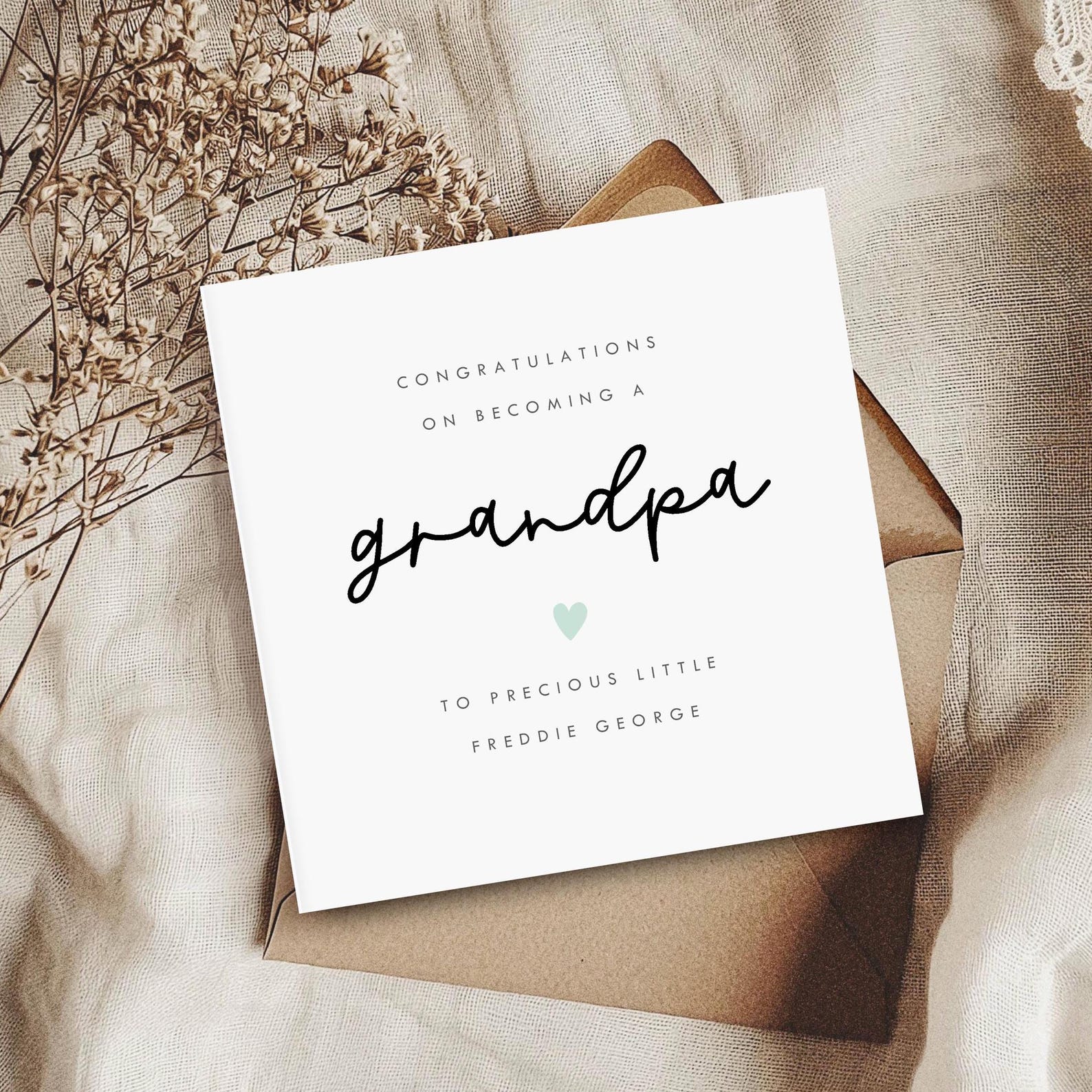Personalised Congratulations on Becoming a New Grandad Card, New ...