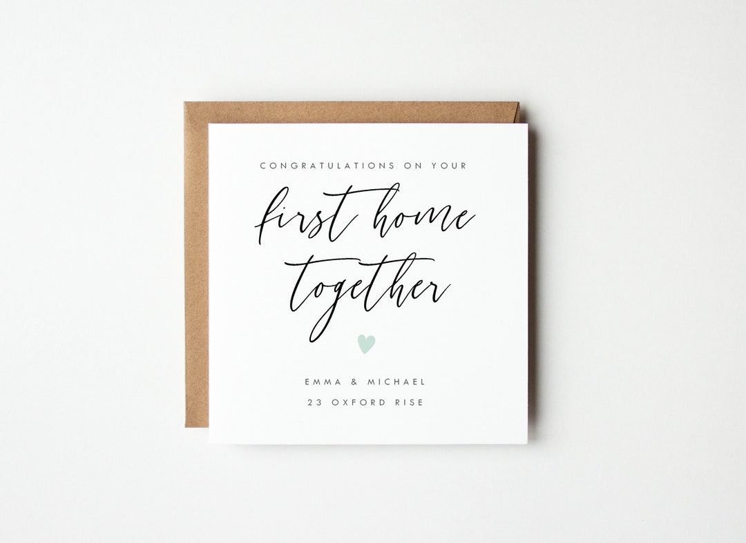 Personalised Congratulations on Your First Home Together Card, Happy ...