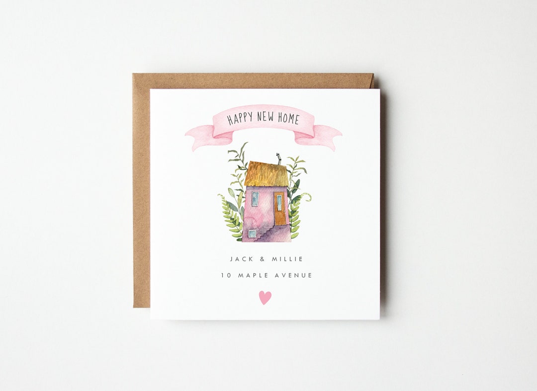Personalised New Home Card, Happy New Home Card, Home Sweet Home Card ...