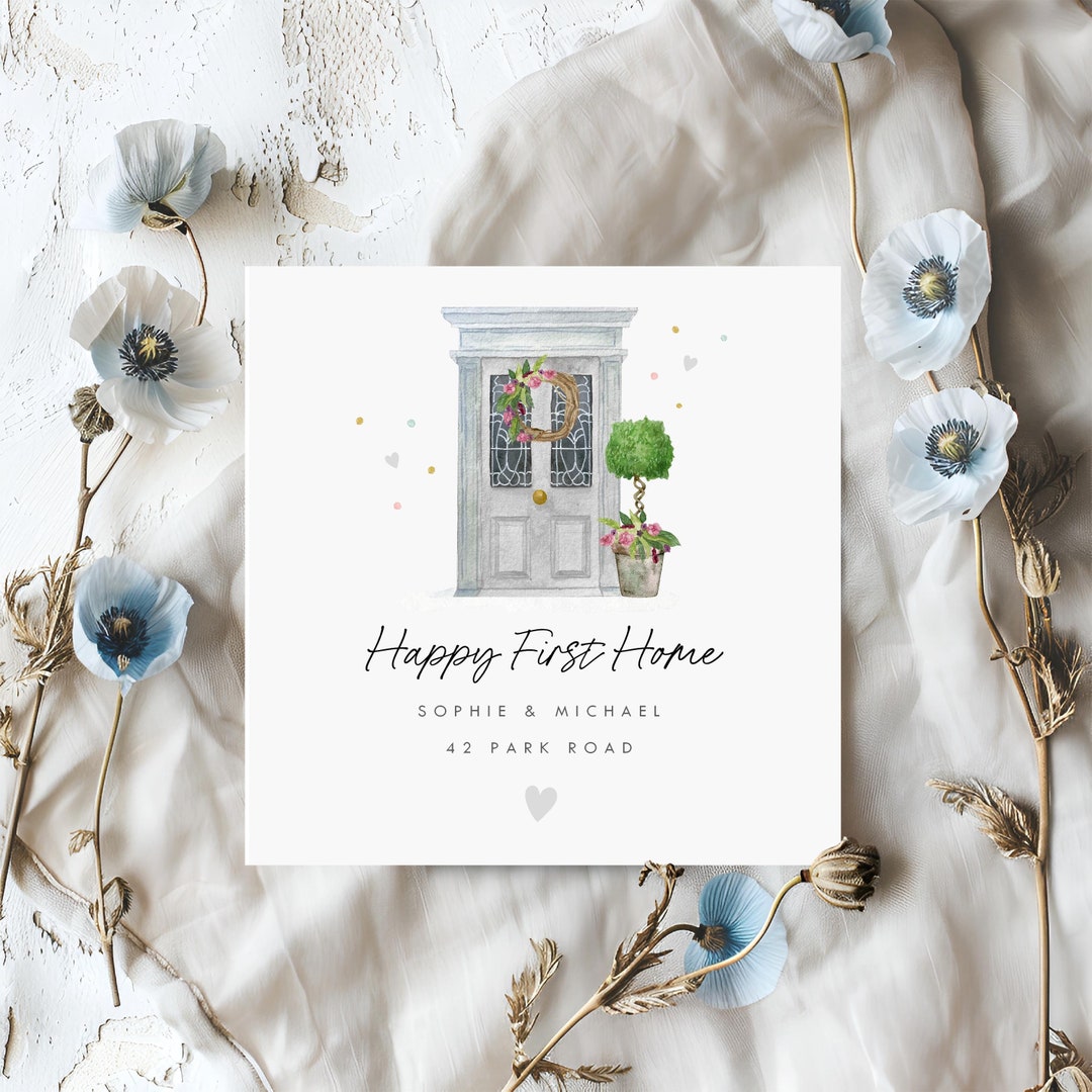 Personalised Happy First Home Card, Happy New Home Card, Home Sweet ...