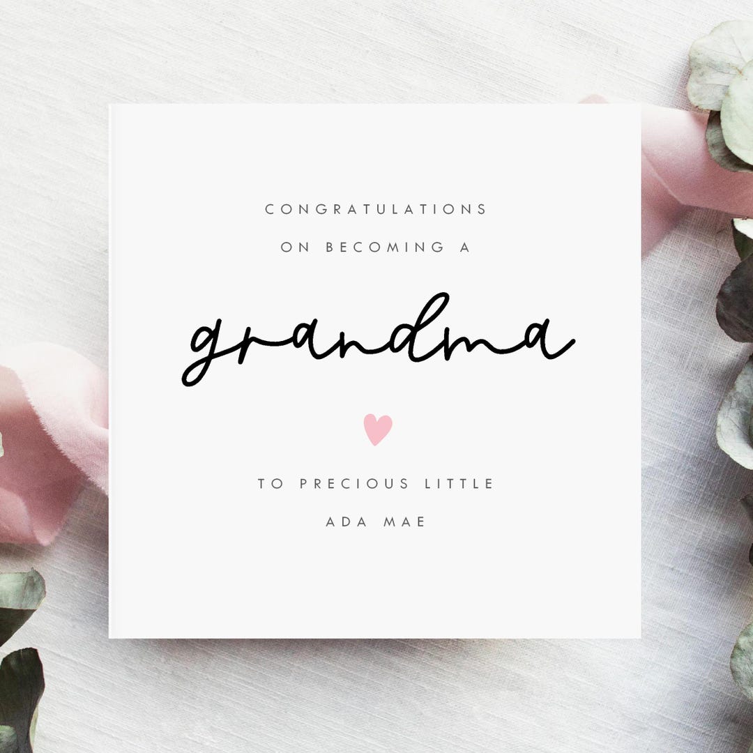 Personalised Congratulations on Becoming a New Grannie Card, New ...