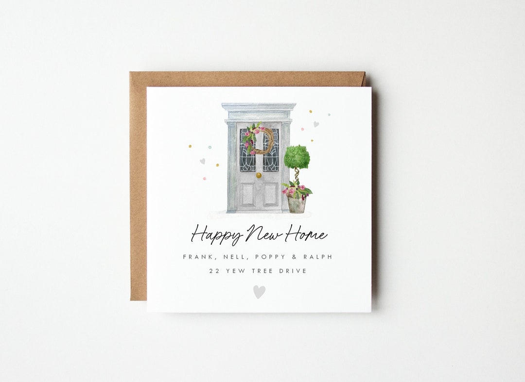 Personalised New Home Card, Happy New Home Card, Home Sweet Home Card ...