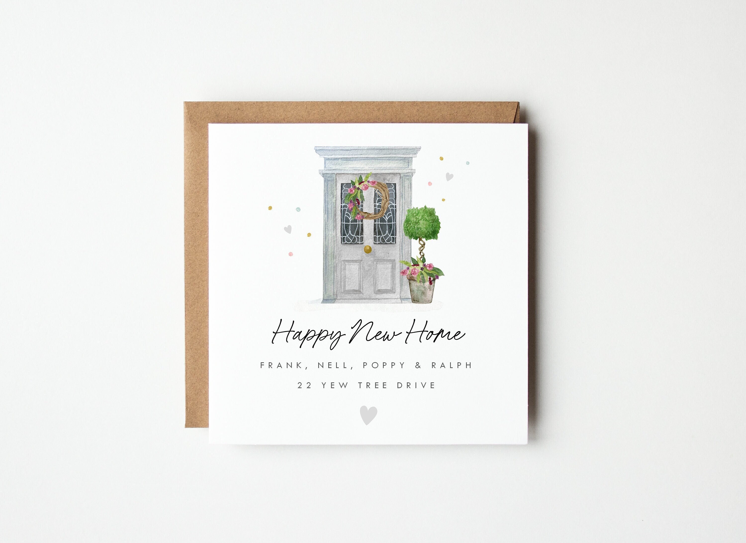 Personalised New Home Card Happy New Home Card Home Sweet - Etsy UK