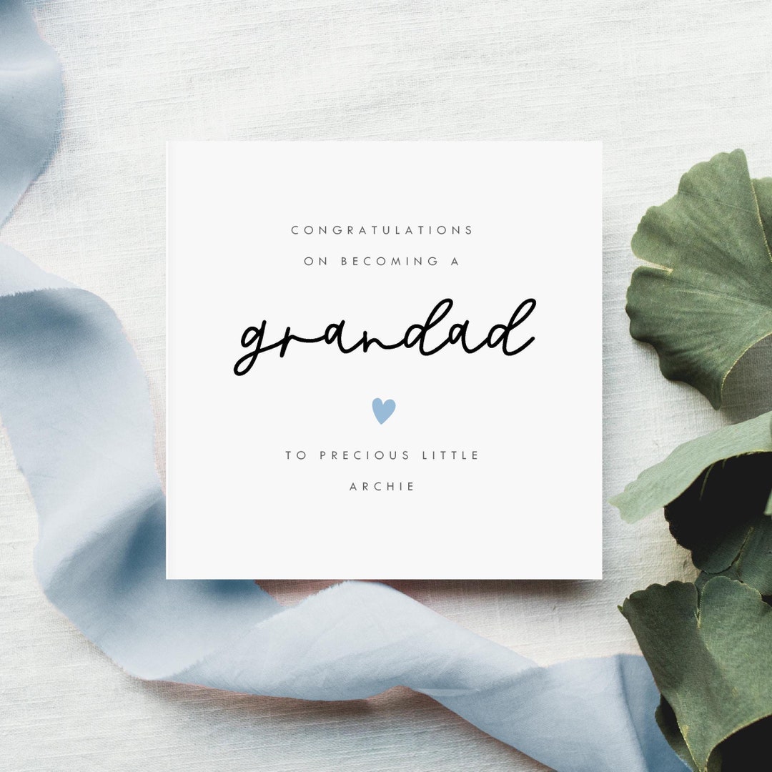 Personalised Congratulations on Becoming a New Grandad Card, New ...