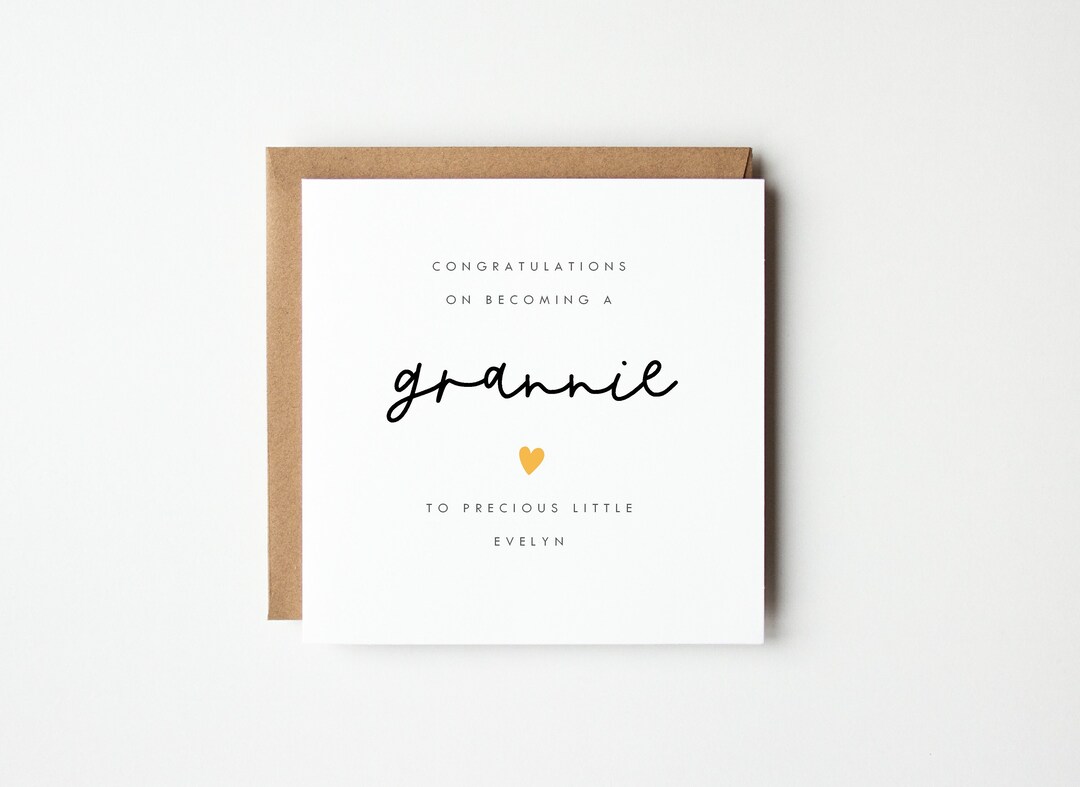 Personalised Congratulations on Becoming a New Granny, Nanny Card, New ...