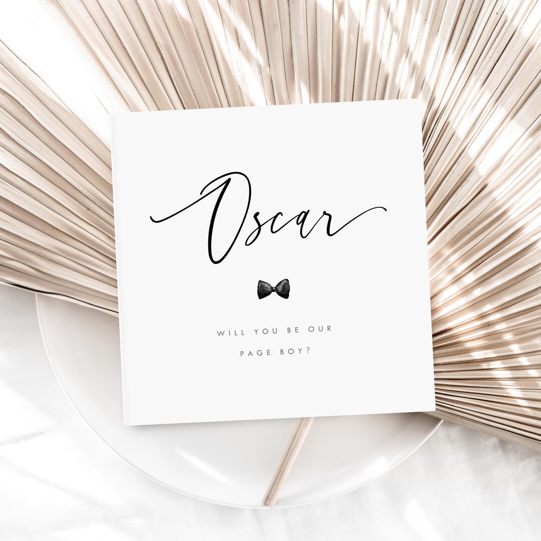 Personalised Will You Be Our Page Boy Card, Will You Be Our Page Boy ...