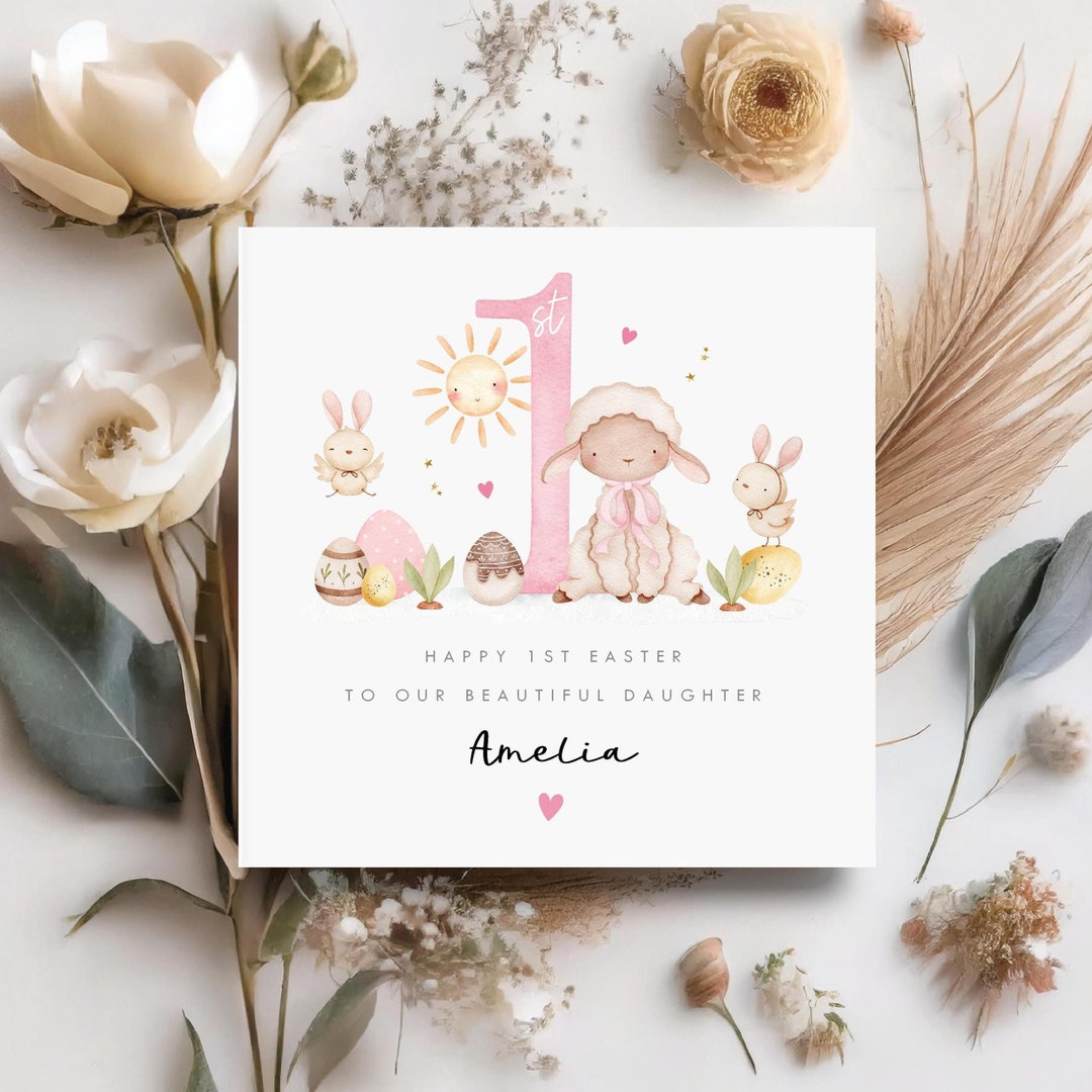 Personalised First Easter Card, 1st Easter Card, Babies First Easter ...
