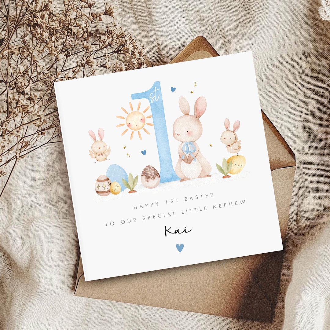 Personalised First Easter Card, 1st Easter Card, Babies First Easter ...