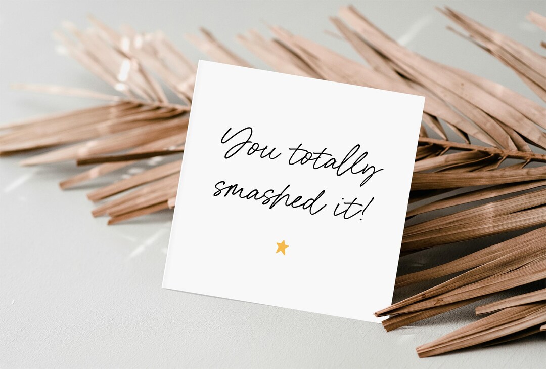 You Totally Smashed It Card, Graduation, End of Exams Card, Driving ...