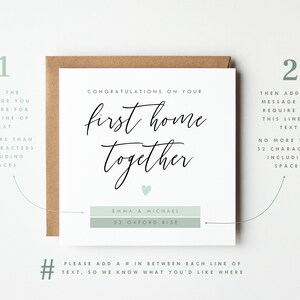 Personalised Congratulations on Your First Home Together Card, Happy ...