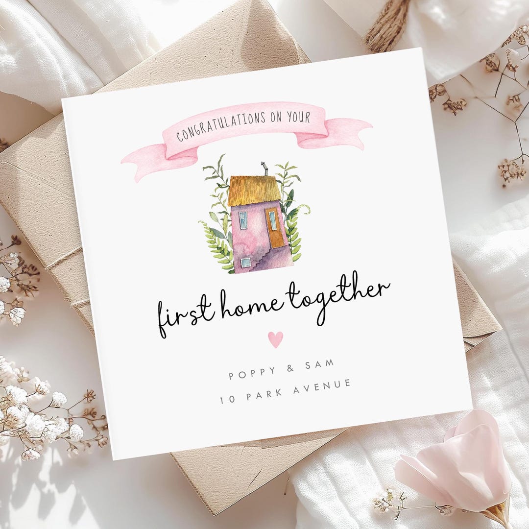 Personalised New Home Card, Happy New Home Card, Home Sweet Home Card ...