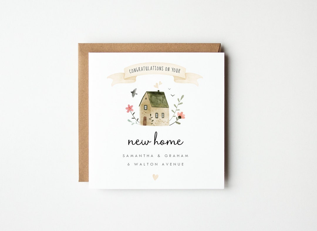 Personalised New Home Card, Happy New Home Card, First Home Together ...