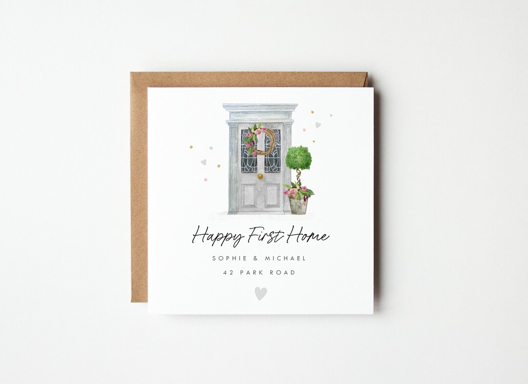Personalised Happy First Home Card, Happy New Home Card, Home Sweet ...
