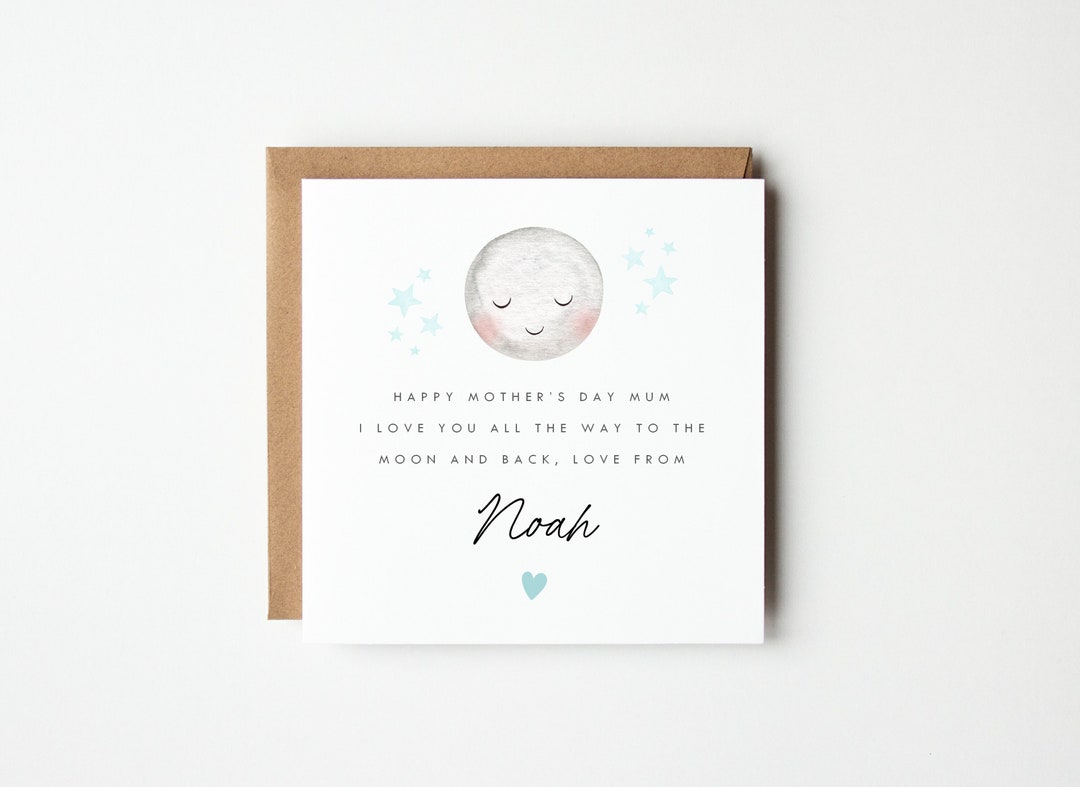 Personalised Mothers Day Card, First Mothers Day Card, Love You to the ...