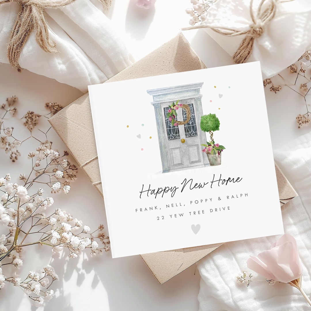 Personalised New Home Card, Happy New Home Card, Home Sweet Home Card ...