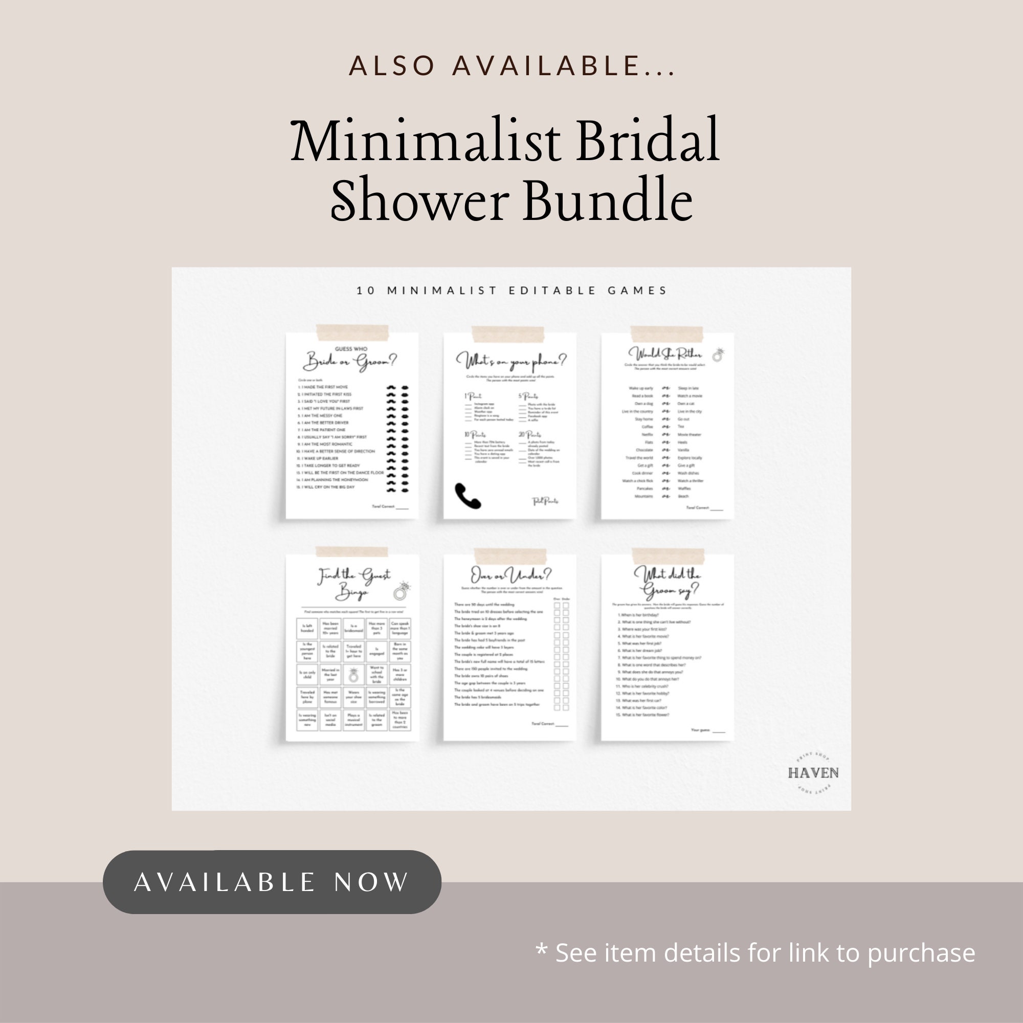 Guess the Dress Bridal Shower Game Template, Bridal Shower Printable ...