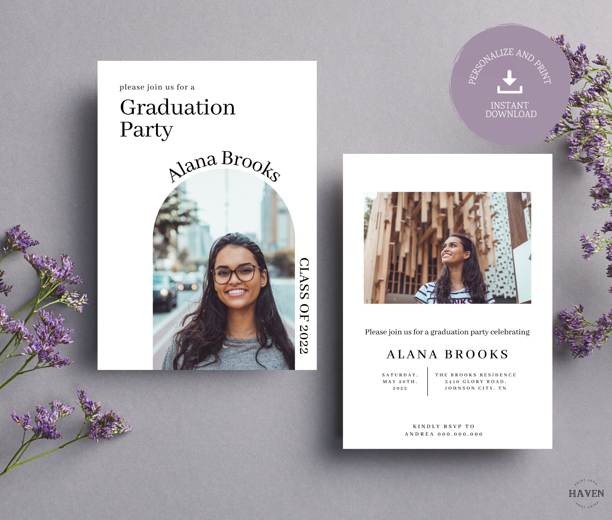 Editable Graduation Party Invitation, Instant Download Graduation ...