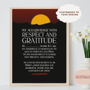 Aboriginal Printable Acknowledgement of Indigenous Country Poster ...