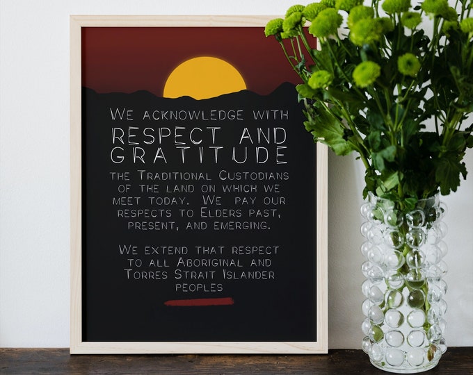 EDITABLE Earthy Boho Acknowledgement of Country First Nations ...