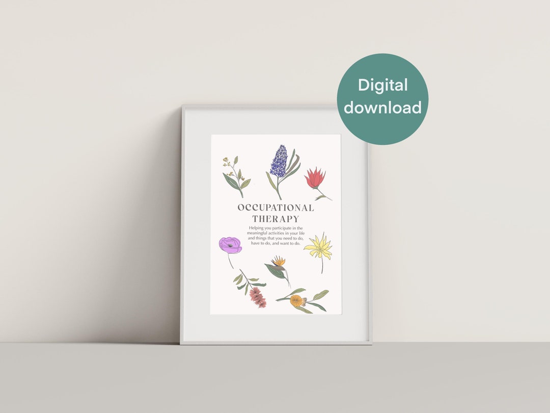 Occupational Therapy Poster Decor Sign, Occupational Therapist Poster ...