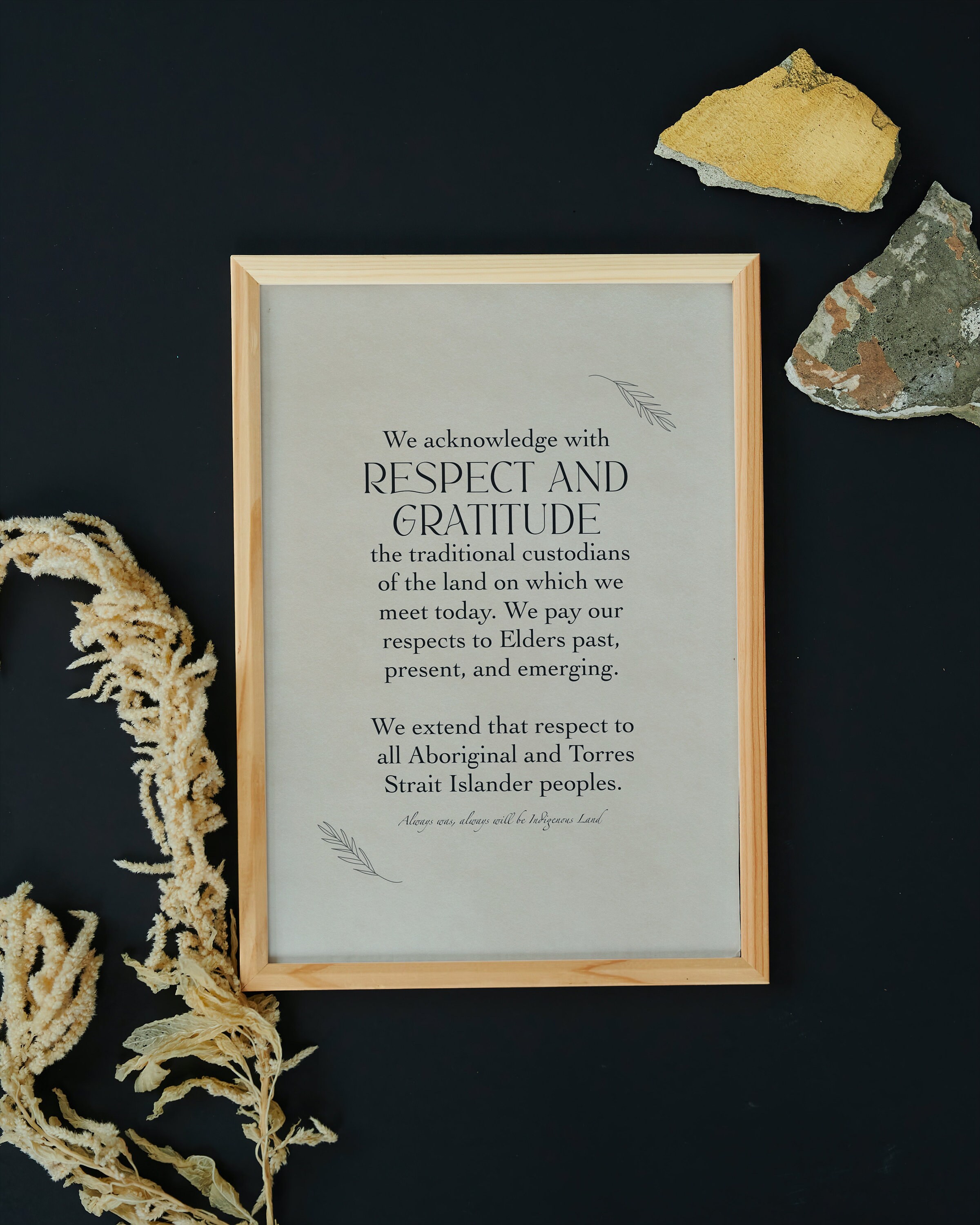 Welcome to Aboriginal Country, Acknowledgement of Land, Digital Print ...