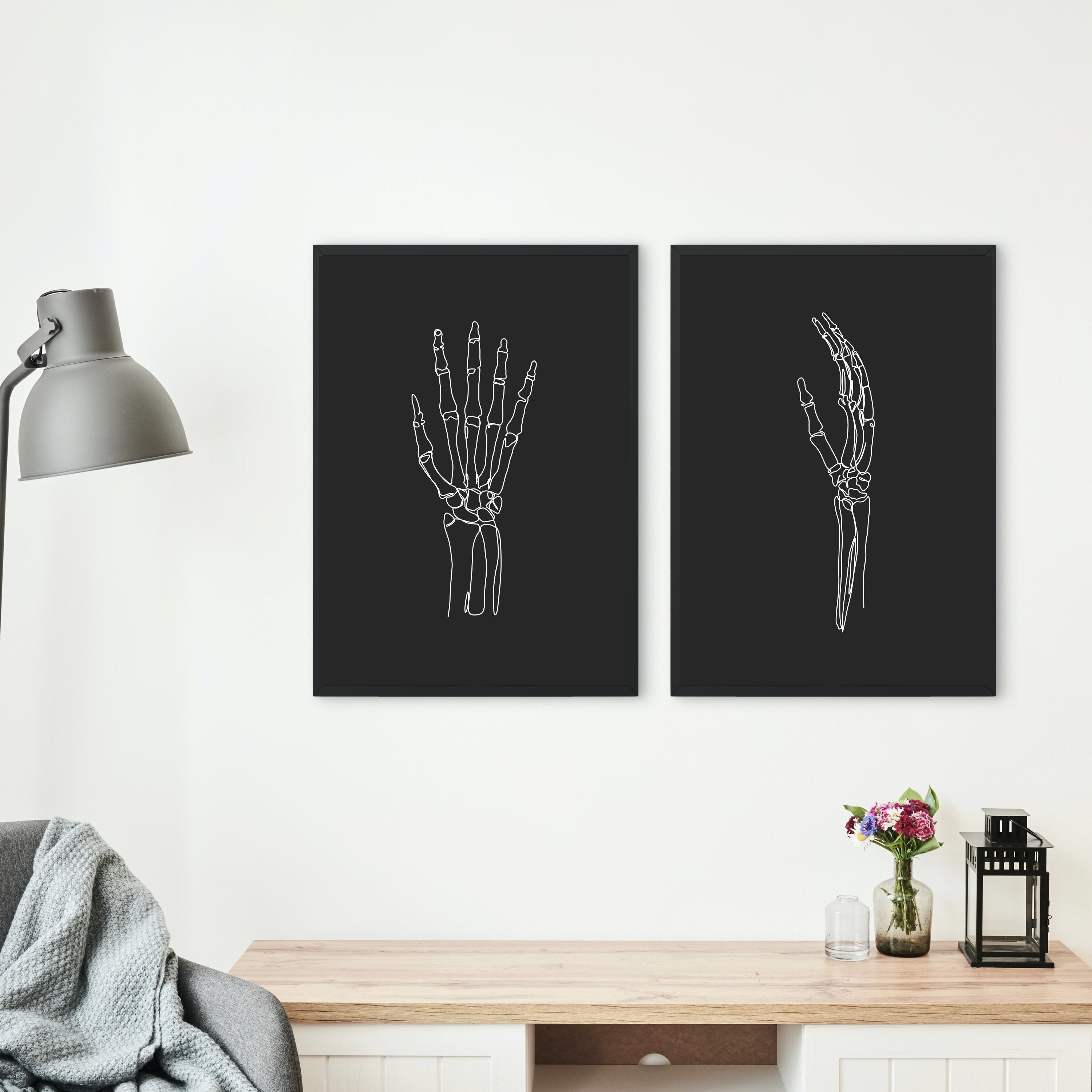 Hand Therapy Poster Anatomy Line Art Occupational Therapy - Etsy