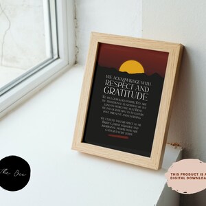 Customised Aboriginal Printable Acknowledgement of Indigenous Country ...