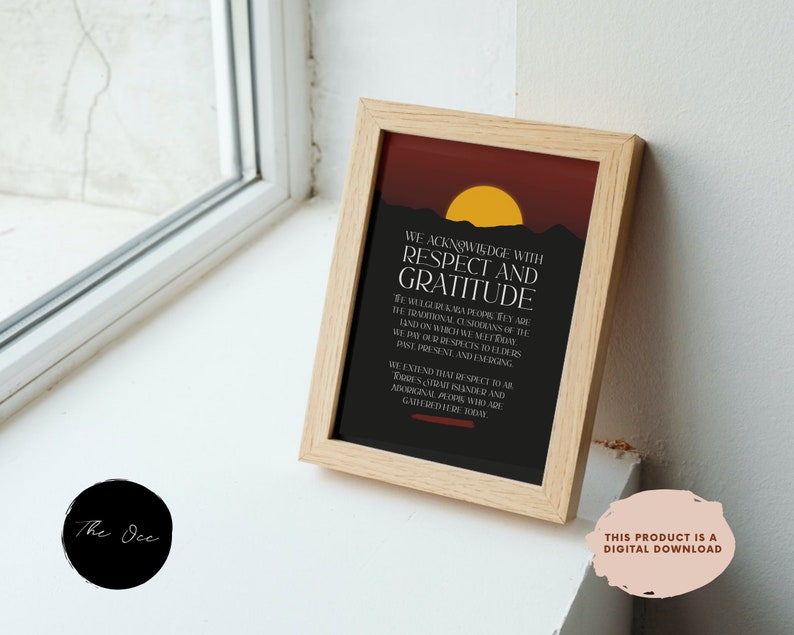 Customised Aboriginal Printable Acknowledgement of Indigenous Country ...