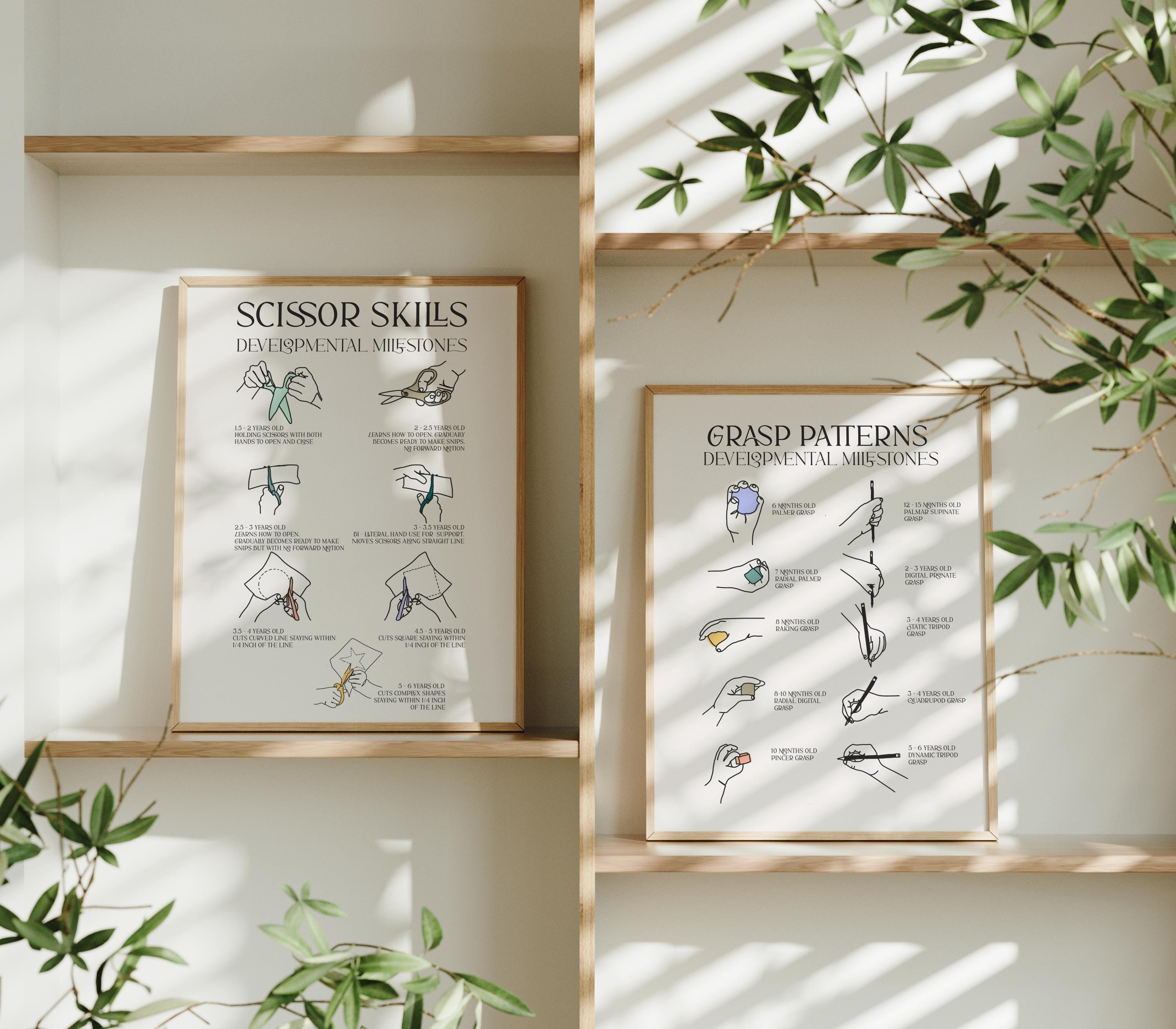 Occupational Therapy Poster Developmental Milestones Fine Motor Skills ...