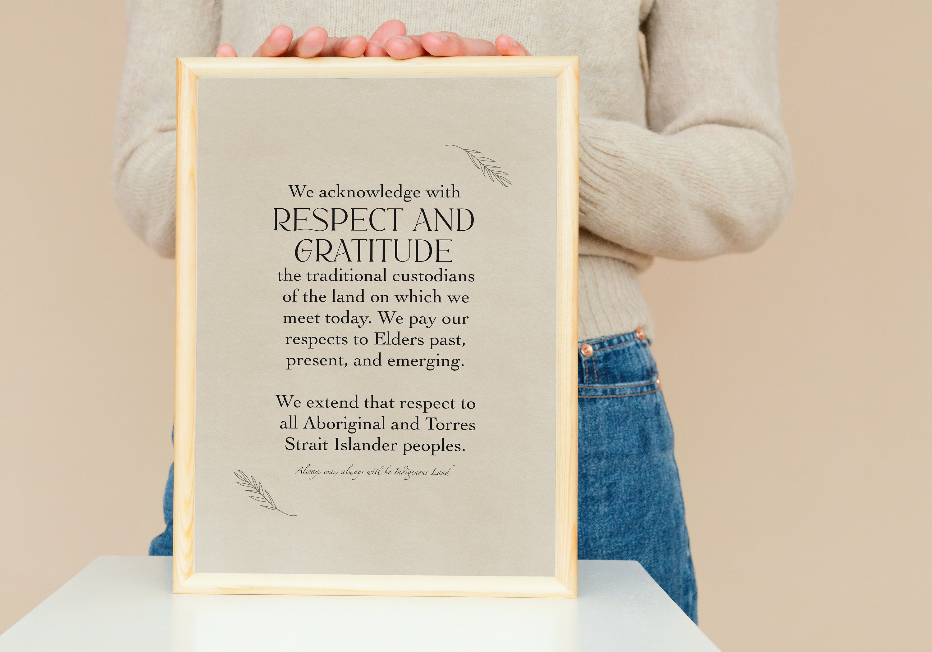 Welcome to Aboriginal Country, Acknowledgement of Land, Digital Print ...