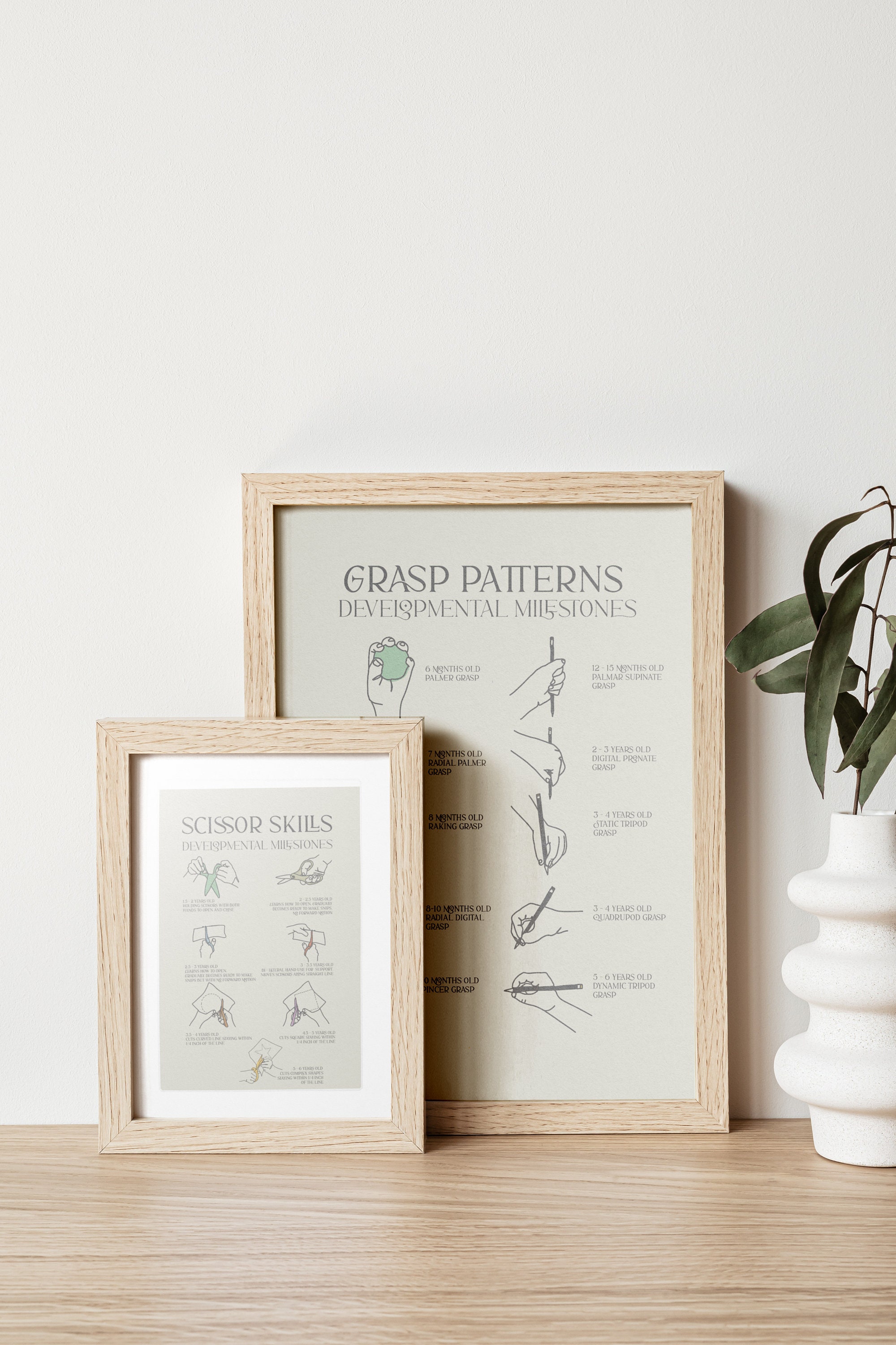 Occupational Therapy Poster Developmental Milestones Fine Motor Skills ...