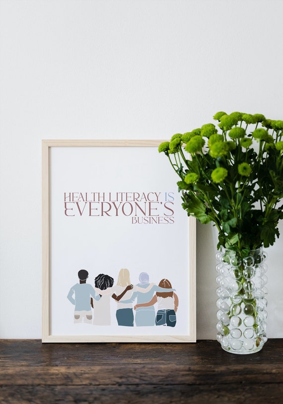 Health Literacy Poster Health Promotion Clinic Decor - Etsy