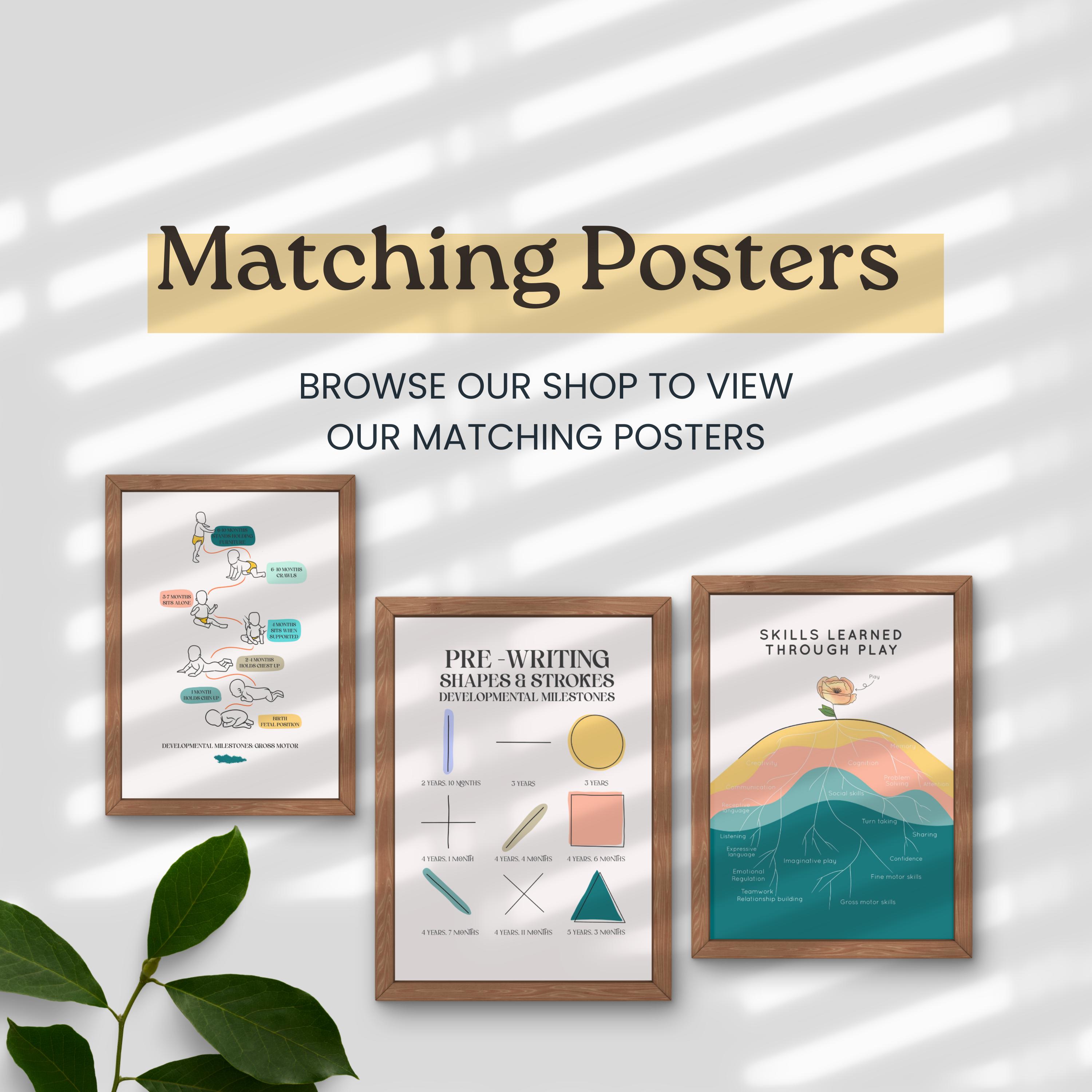 Occupational Therapy Poster Developmental Milestones Fine Motor Skills ...