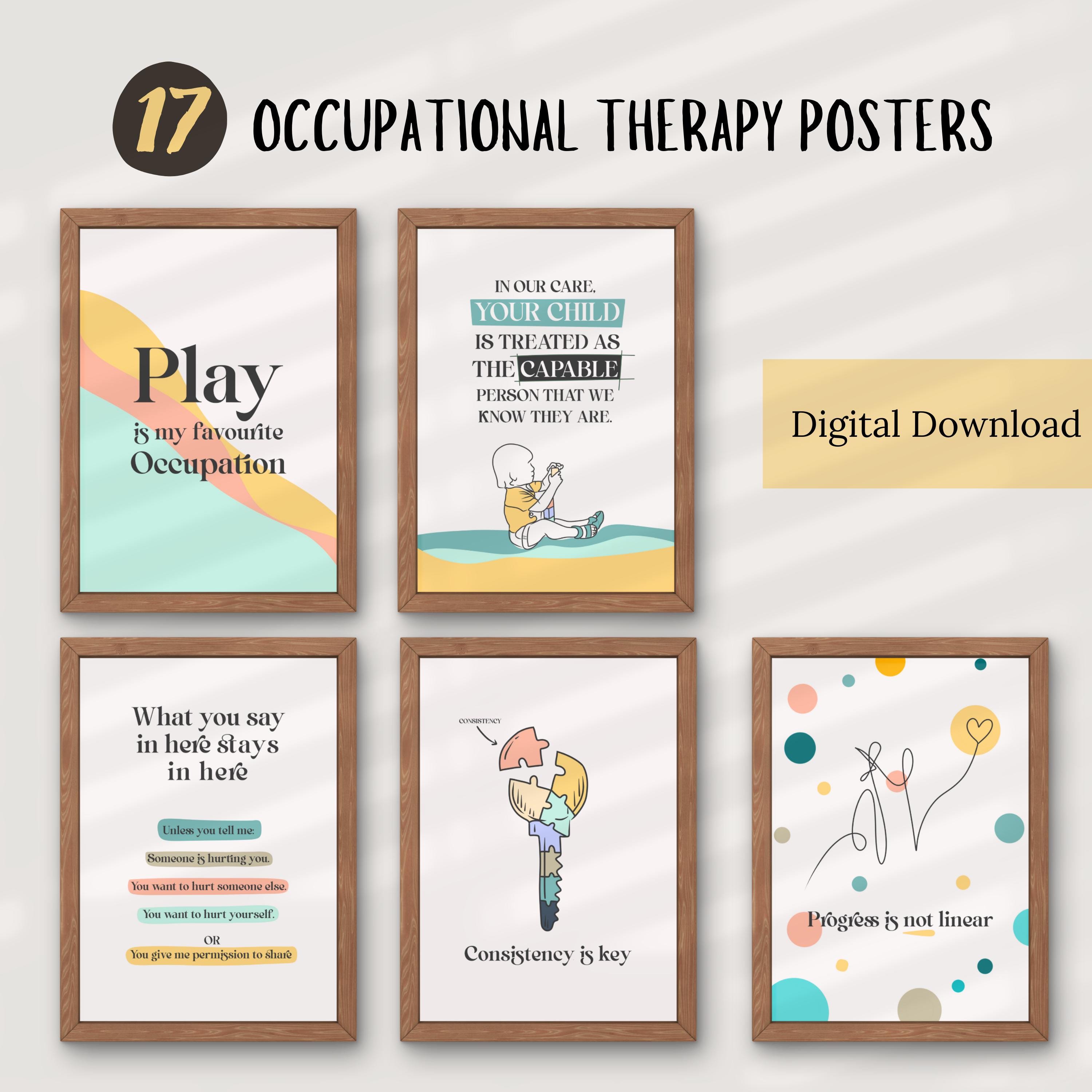 17 Occupational Therapy Gift Poster Bundle Developmental Milestone ...
