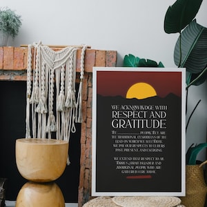 Customised Aboriginal Printable Acknowledgement of Indigenous Country ...