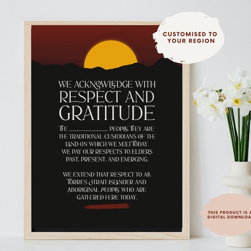 Indigenous Acknowledgement of Country Welcome to Country - Etsy Australia