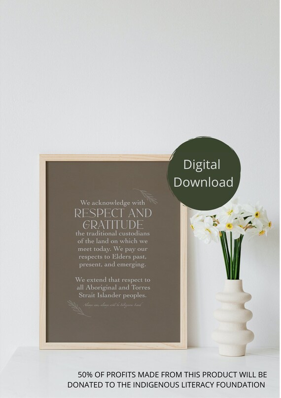 Aboriginal Acknowledgement of Country Poster Printable | Etsy